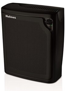 holmes true hepa console air purifier with filter life monitor bar and quiet operation | large room air cleaner - black (hap8650b-nu-2)