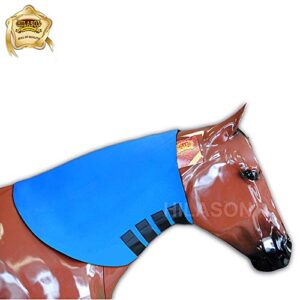 HILASON Large Blue Heavy Duty Horse Neoprene Neck Sweat Wrap Grooming Tack