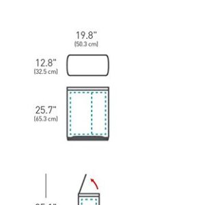 simplehuman 46 Liter / 12.2 Gallon Rectangular Kitchen Dual Compartment Recycling Step Trash Can, Brushed Stainless Steel