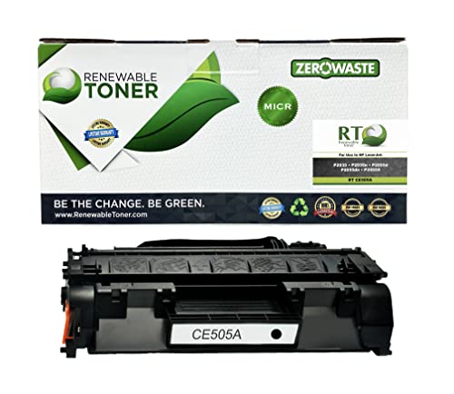 RT 05A MICR Toner Compatible Replacement for HP CE505A 505A | HP Laser Printers P2035 P2035N P2055DN 2055DN 2035N P2030 P2050 P2055D P2055X Check Printer Ink Cartridge