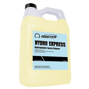 nanoskin hydro express hydrophobic spray polymer 1 gallon - advanced formula for vehicle protection, long-lasting gloss, enhanced shine, professional and peerless performance in all weather conditions