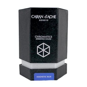 caran d'ache 50ml chromatics ink bottle - magnetic blue