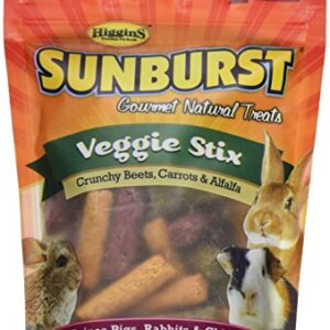 Higgins Sunburst Veggie Stix Gourmet Treats For Guinea Pigs, Rabbits & Chinchillas, 4 Oz