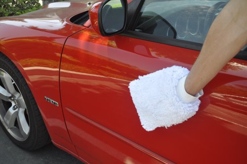 Detailer's Preference Premium Split Chenille Microfiber Wash Mitt for Car Cleaning, White