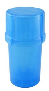 medtainer storage container w/ built-in grinder - blue