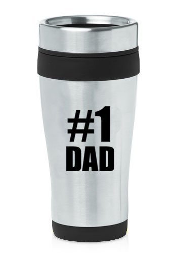 Black 16oz Insulated Stainless Steel Travel Mug Z01#1 Dad