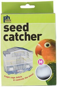 prevue pet products seed guard nylon mesh bird seed catcher, 8-inch, medium, color may vary