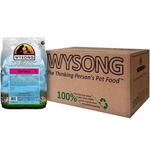 wysong geriatrx senior feline formula dry cat food, four- 5 pound bags