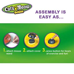 Cat's Meow- Motorized Wand Cat Toy, Automatic 30 Minute Shut Off, 3 Speed Settings, The Toy Your Cat Can't Resist