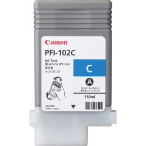 canon pfi-102c original ink cartridge, cyan