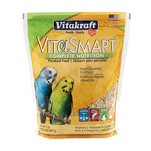 Vitakraft Vita Smart Gourmet Parakeet Food - Vitamin-Fortified - Daily Pet Bird Food 2 Pound (Pack of 1)