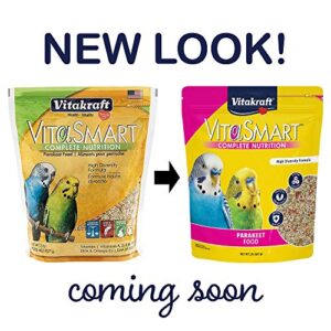 Vitakraft Vita Smart Gourmet Parakeet Food - Vitamin-Fortified - Daily Pet Bird Food 2 Pound (Pack of 1)