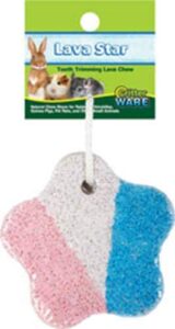 ware mineral essentials lava star animal chew stone, 3.5", white