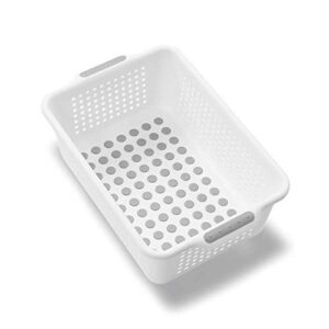 madesmart classic storage basket, small, white