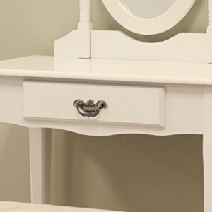 Frenchi Home Furnishing Vanity Set with Stool and Mirror