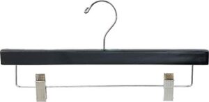 the great american hanger company wooden bottom/skirt hangers, black finish, box of 50 (500333-050)