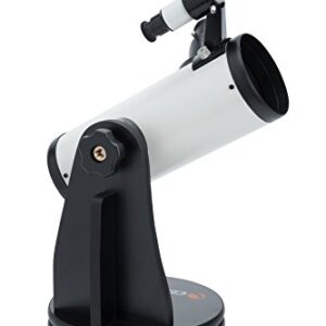 Celestron – 76mm Cometron FirstScope – Compact and Portable Tabletop Dobsonian Telescope – Ideal Telescope for Beginners – Includes 5x24 Finderscope – BONUS Astronomy Software Package