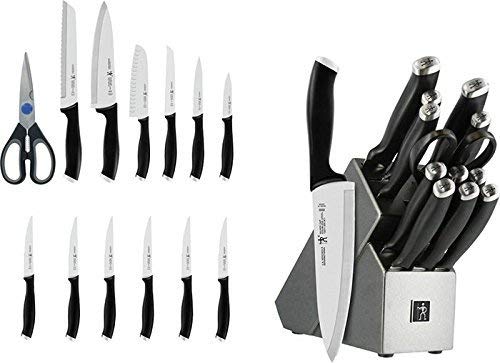 HENCKELS Silvercap Razor-Sharp 14-Piece Knife Set, Chef Knife, Paring Knife, Utility Knife, Bread Knife, Steak Knife, German Engineered Informed by 100+ Years of Mastery