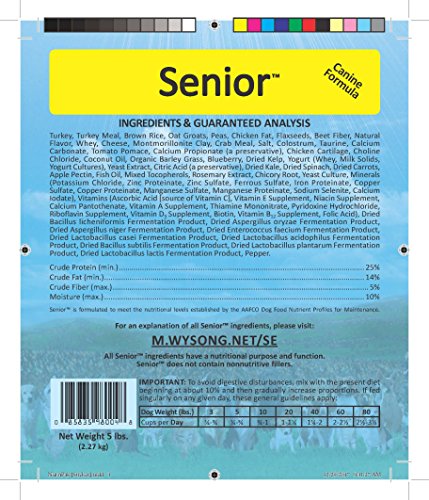 Wysong Senior Canine Formula - Dry Diet Senior Dog Food - 5 Pound Bag