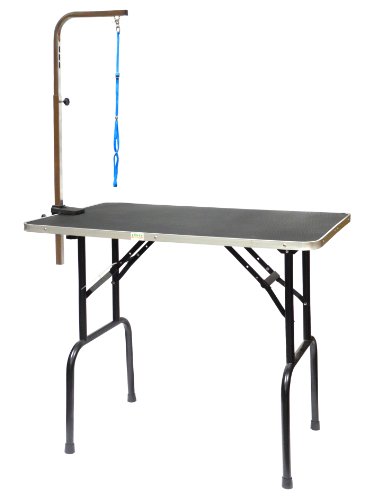 Go Pet Club Pet Dog Grooming Table with Arm, 48-Inch