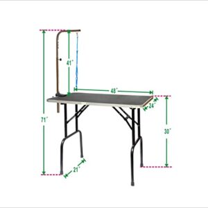 Go Pet Club Pet Dog Grooming Table with Arm, 48-Inch