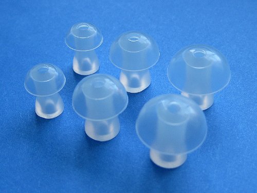 6 pcs : S/M/L Soft Replacement Mushroom Domes Eartips Earbuds Compatible with Siemens Touching, Motion, Nitro,Aquaris, Siemens Life, Lotus 12P,13P,13SP,23P,23SP, 23M BTE (Behind the Ear) Hearing Aids