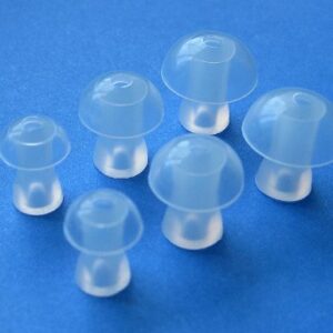 6 pcs : S/M/L Soft Replacement Mushroom Domes Eartips Earbuds Compatible with Siemens Touching, Motion, Nitro,Aquaris, Siemens Life, Lotus 12P,13P,13SP,23P,23SP, 23M BTE (Behind the Ear) Hearing Aids