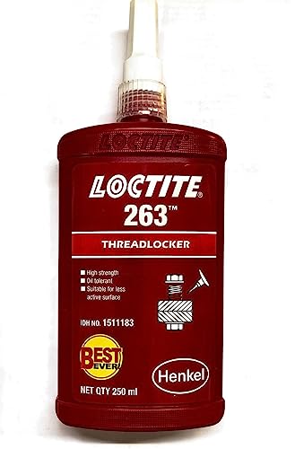 1330335 Loctite Primerless Threadlocker 263, 250mL, Red