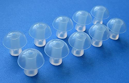 10 Large (L) Soft Replacement Mushroom Domes Eartips Compatible with Walker's Game Ear: Game Ear HD Power Elite, Elite Comm, HD Pro Elite, HD Elite, Ultra Ear Camo BTE (Behind The Ear) Hearing Aids