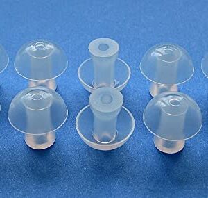 10 Large (L) Soft Replacement Mushroom Domes Eartips Compatible with Walker's Game Ear: Game Ear HD Power Elite, Elite Comm, HD Pro Elite, HD Elite, Ultra Ear Camo BTE (Behind The Ear) Hearing Aids