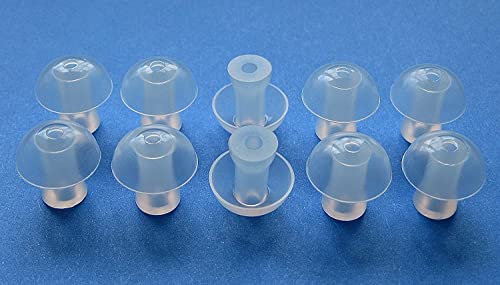 10 Large (L) Soft Replacement Mushroom Domes Eartips Compatible with Walker's Game Ear: Game Ear HD Power Elite, Elite Comm, HD Pro Elite, HD Elite, Ultra Ear Camo BTE (Behind The Ear) Hearing Aids