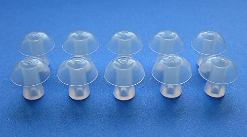 10 Large (L) Soft Replacement Mushroom Domes Eartips Compatible with Walker's Game Ear: Game Ear HD Power Elite, Elite Comm, HD Pro Elite, HD Elite, Ultra Ear Camo BTE (Behind The Ear) Hearing Aids