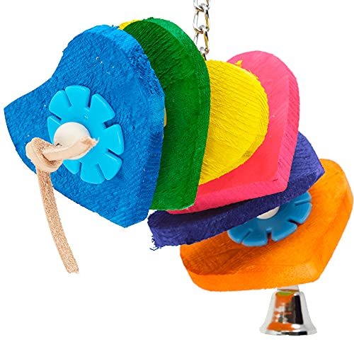 1528 Heart Rack Bird Toy Parrot Cage Toys Cages African Grey Cockatoo Amazon Conure. Quality Product Hand Made in The USA.