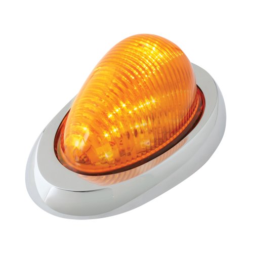 GG Grand General 76372 Side Turn and Marker Amber/Amber 12 LED Light with Chrome Cover for Freightliner