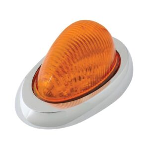 GG Grand General 76372 Side Turn and Marker Amber/Amber 12 LED Light with Chrome Cover for Freightliner