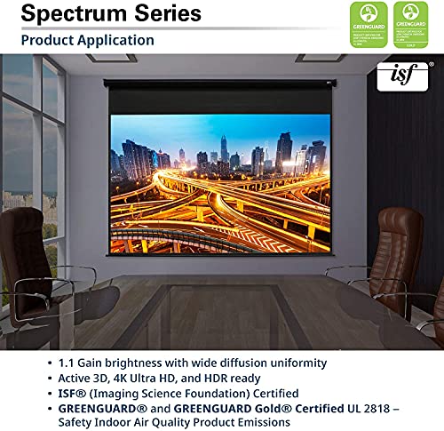 Elite Screens Spectrum, 100-inch Diag 16:9, Electric Motorized 4K/8K Ready Drop Down Projector Screen, ELECTRIC100H