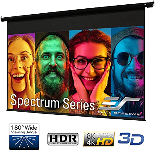 Elite Screens Spectrum, 100-inch Diag 16:9, Electric Motorized 4K/8K Ready Drop Down Projector Screen, ELECTRIC100H