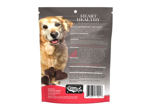 Ark Naturals Gray Muzzle Heart Healthy Wags Plenty Dog Chews, Vet Recommended for Senior Dogs to Support Heart Muscle, Blood Pressure and Circulation, Natural Ingredients, 60 Count