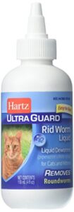 hartz ultraguard rid worm liquid for cats 4 oz