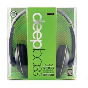 Sentry Industries Inc. Deep Bass Stereo Headphones with Mic, Green (BLWHM962)