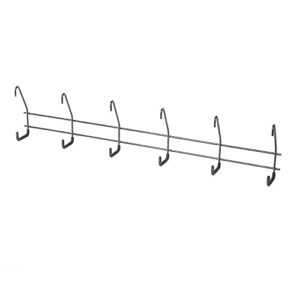 closetmaid wall mount garage tool organizer rack, long handle, 35538, silver