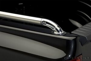 putco classic locker side rails - fits chevy silverado 1500/gmc sierra 1500 2014-2018 5'8'' bed - chrome stainless steel