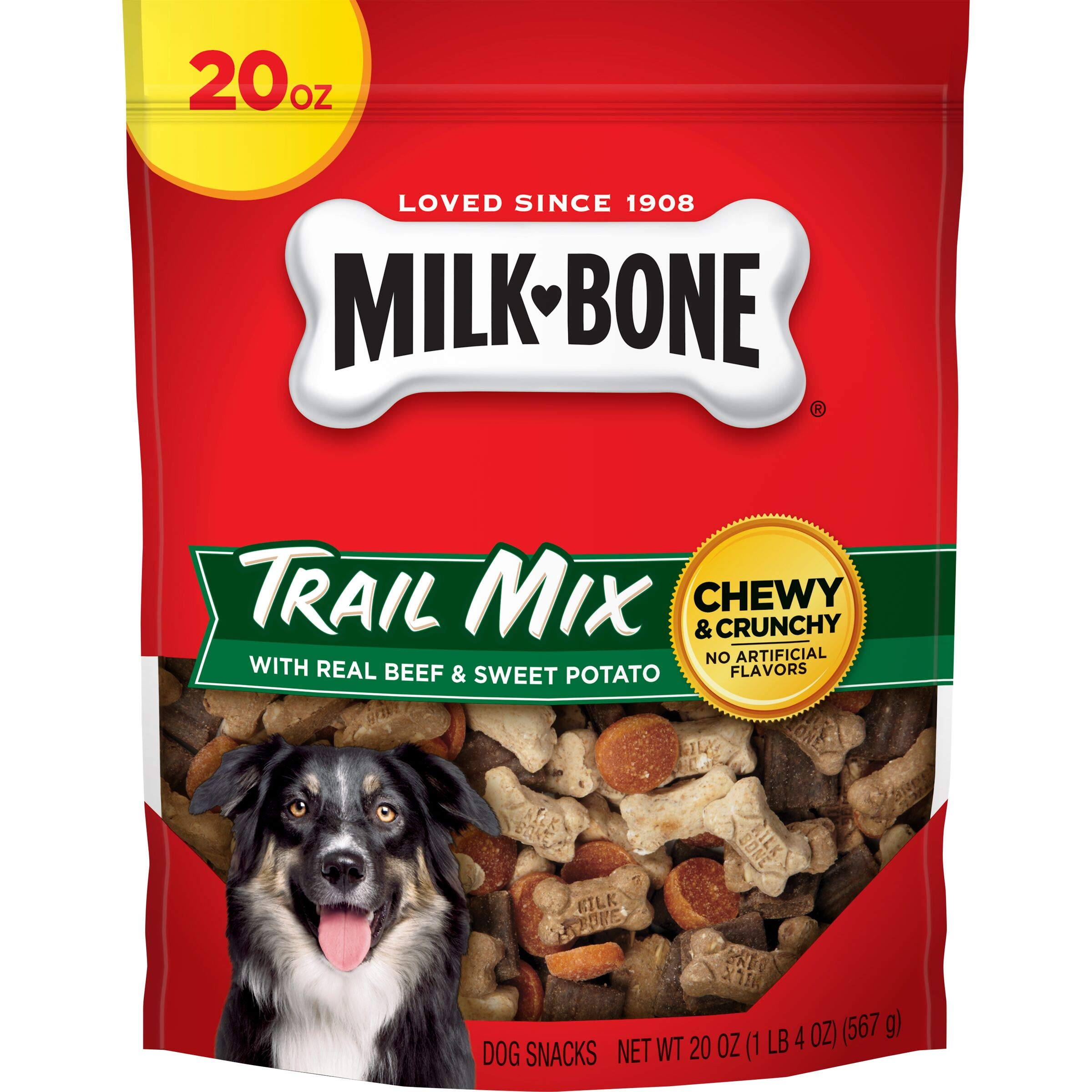 Milk-Bone Trail Mix with Real Beef & Sweet Potato Dog Treats, 20 Ounces