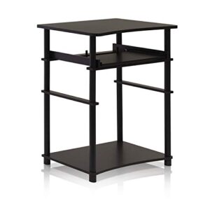 furinno home computer desk, espresso/black