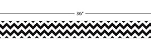 Teacher Created Resources 73174   Black & White Chevron Double-Sided Border