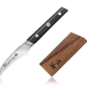 Cangshan TC Series 1020960 Swedish 14C28N Steel Forged 2.75-Inch Peeling Knife and Wood Sheath Set