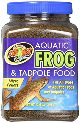 Zoo Med Aquatic Frog and Tadpole Food, 12 Ounces, Made in The USA, Black (26043)