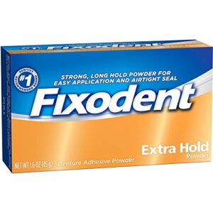 fixodent pwd ex hold size 1.6z fixodent extra hold denture adhesive powder