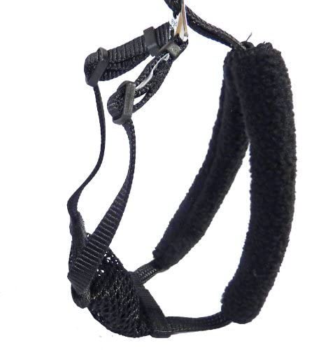 Yuppie Puppy Medium Black Anti Pull Mesh Dog Harness Neck Sizes 10"-16"