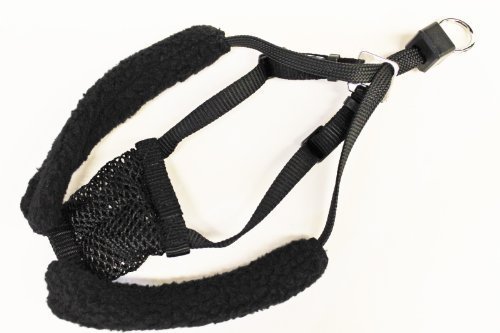 Yuppie Puppy Medium Black Anti Pull Mesh Dog Harness Neck Sizes 10"-16"